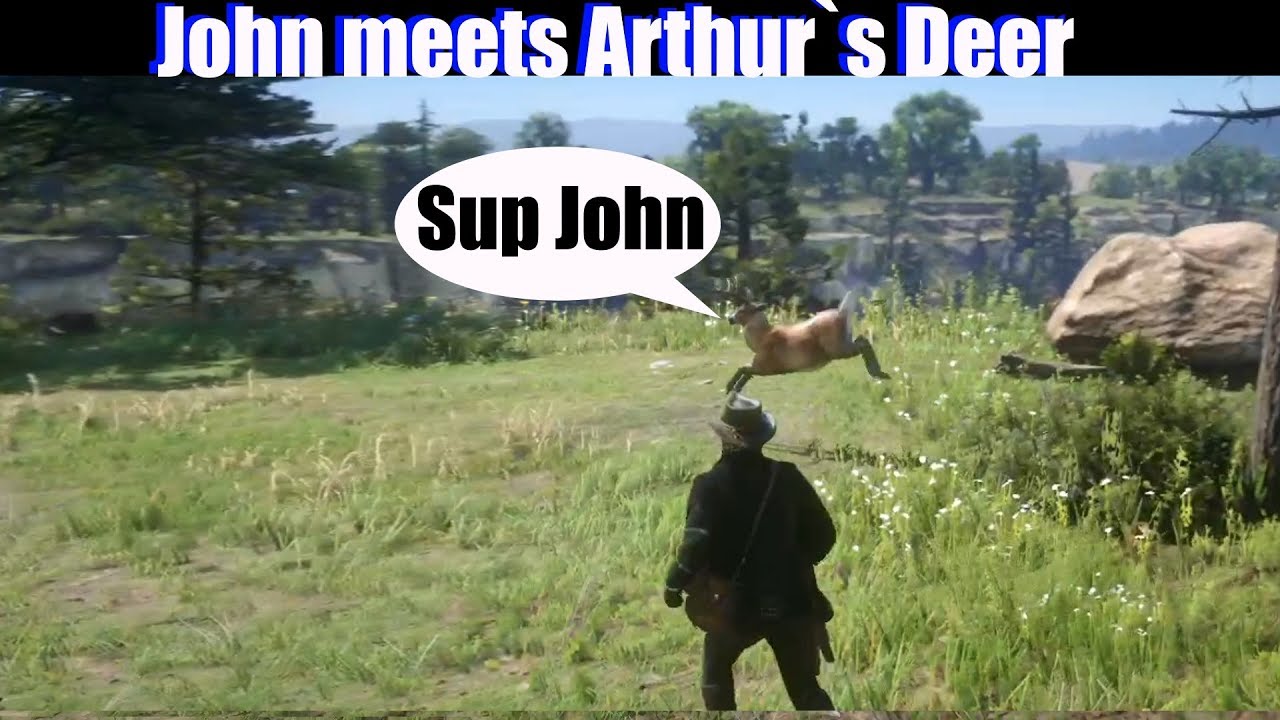 RDR2 John meets Deer & hears Arthur Voice - Red Dead Redemption 2 PS4 ...