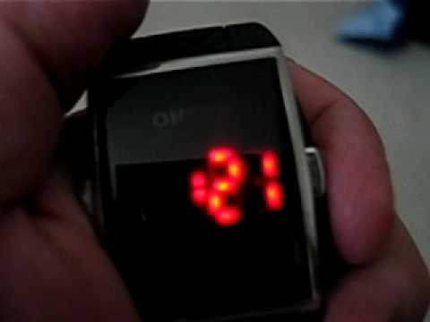 Extending the "seconds" display on Ohsen red LED watch - YouTube