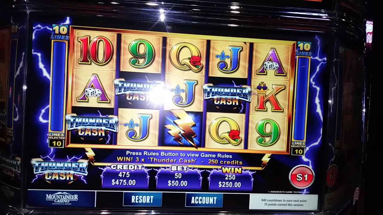 Mountaineer Racino High Limit Thunder cash Slot Machine. $50.00 a spin ...