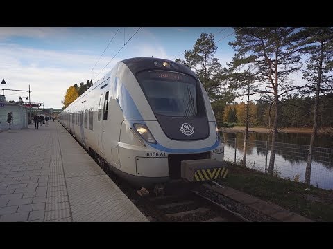 Sweden, Stockholm, train ride from Handen to Södra Station - YouTube