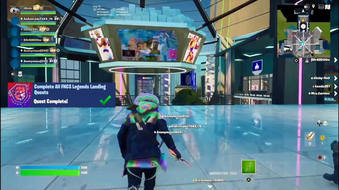 Fortnite - Complete ALL FNCS Legends Landing Challenges - YouTube