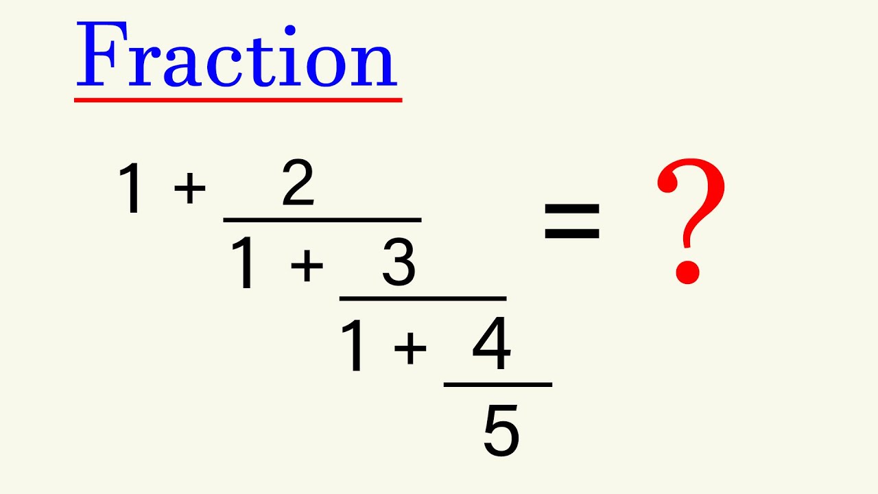 Simplify this Nice Fraction Problem with easy trick - YouTube
