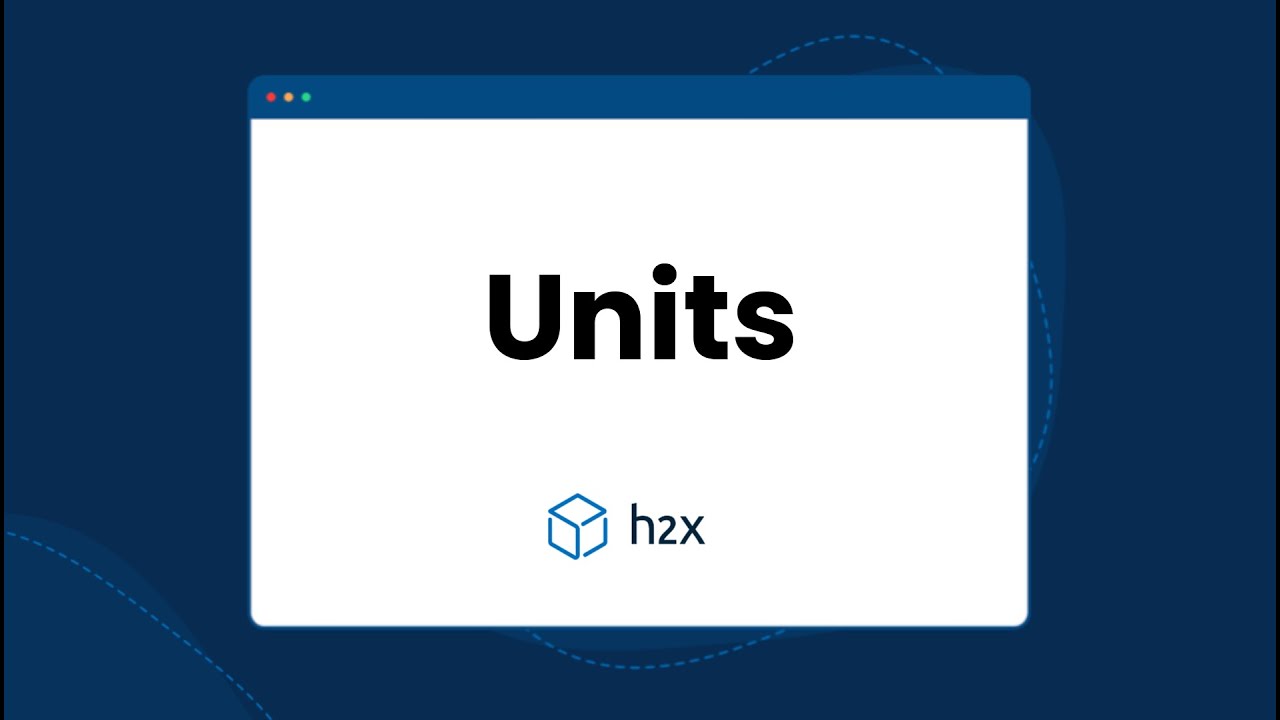 h2x - Project Settings - Units - YouTube