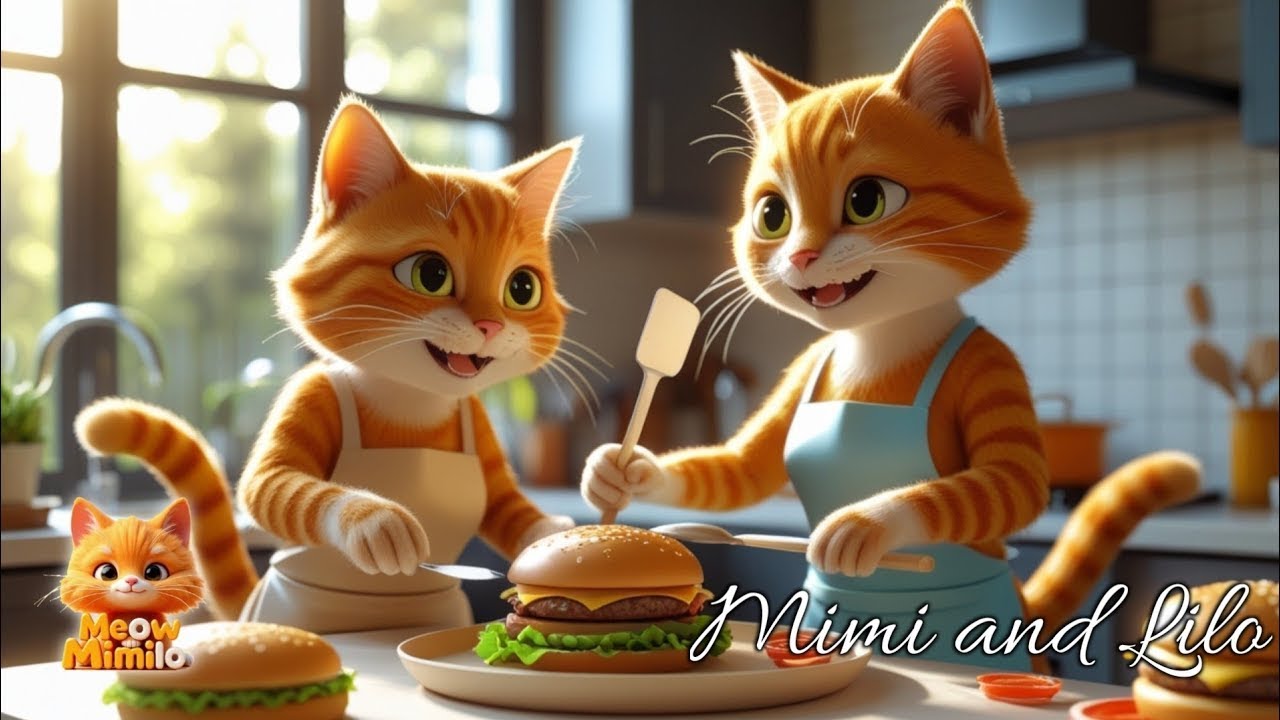 Mimi and Lilo Burger Adventure | meow mimilo - YouTube