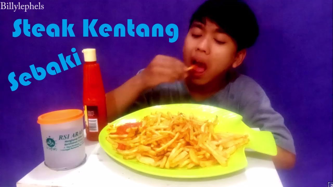 Makan Steak Kentang Pakek Saos Sebaki - YouTube