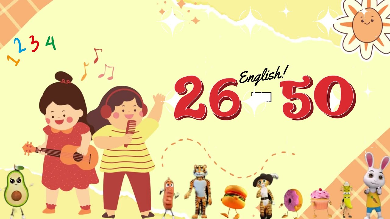 "Counting Fun: 26 - 50 Numbers (in English) for Kids!" - YouTube