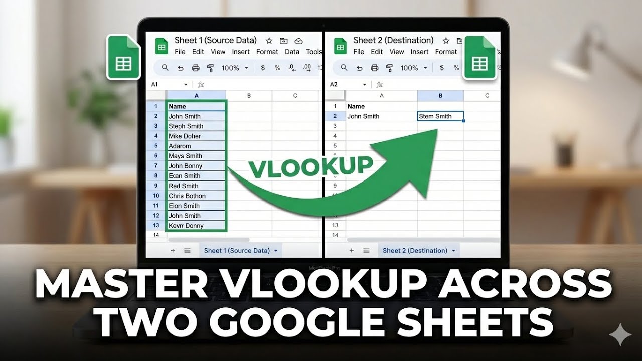 VLOOKUP Between Two Sheets in Google Sheets | Hindi Tutorial - YouTube