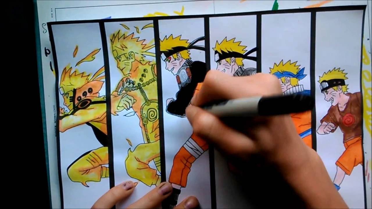 Naruto Uzumaki Evolution //Speed Drawing// - YouTube