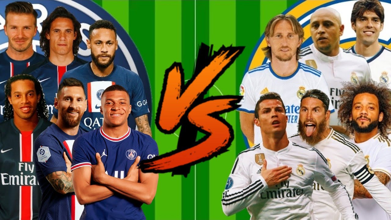 PSG LEGENDS vs. RM LEGENDS 🔥 ️ Messi - Ronaldo - Ramos - Neymar ...