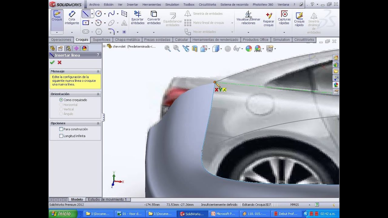 Diseño de un chevrolet con solidworks - YouTube