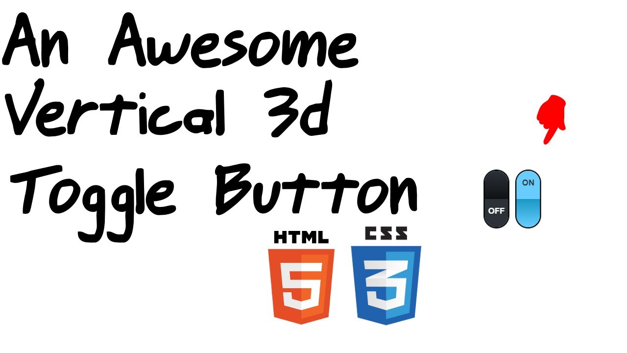How to create an amazing 3d toggle button only with CSS and HTML - YouTube