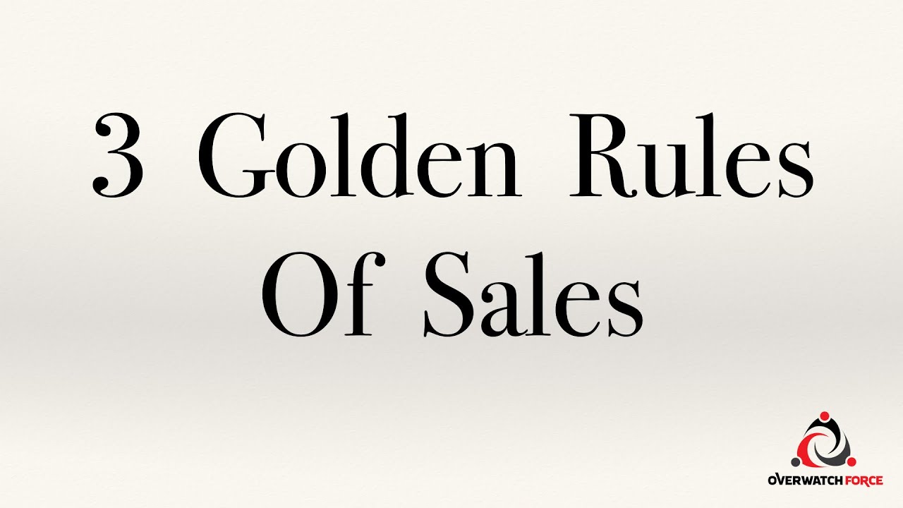 3 Golden Rules For Every Sale - Profit Multiplier #1 - YouTube