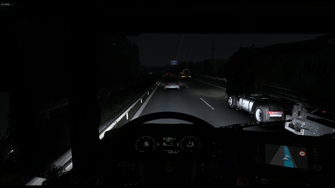 Ets2 Driving Under The Rain At Night Time While Listening To Quran ...