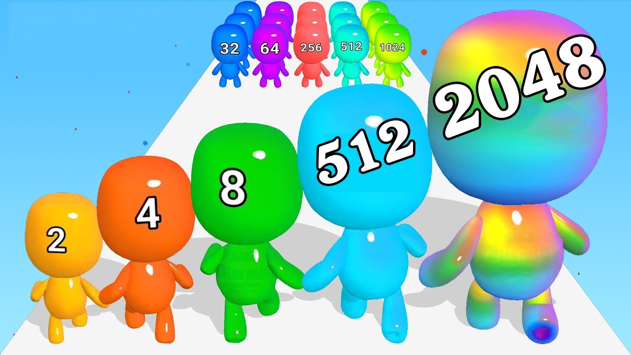 MAN RUNNER 2048 - Jelly Run 2048 Math Games (Max Level) - YouTube