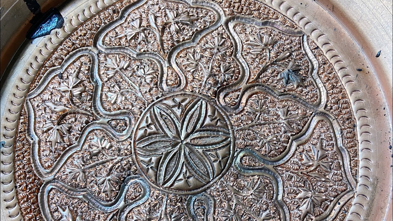 How to draw a design on copper surface #artandcraft - YouTube