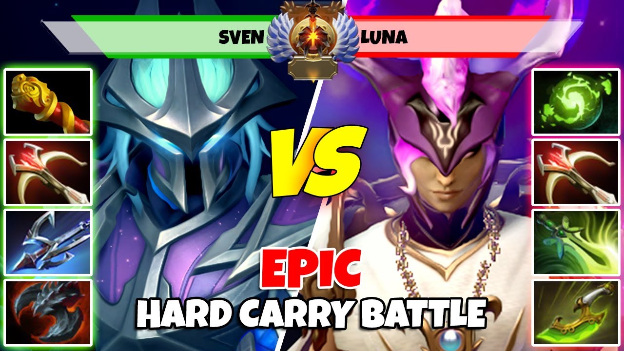 SVEN (Carry) vs LUNA (Carry) - Epic Battle Of Immortal Rank Dota 2 ...