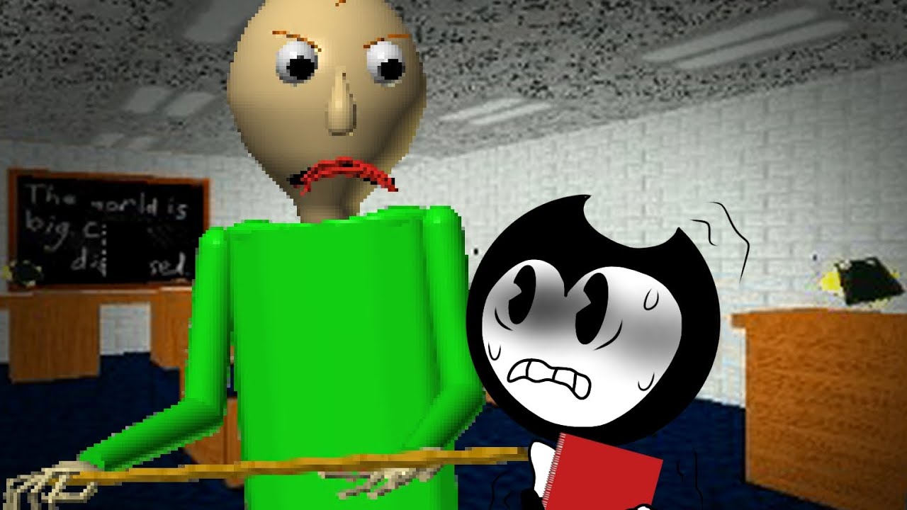 Bendy plays Baldi's Basics (Classic Remastered) - YouTube