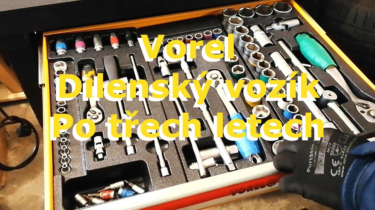Dílenský vozík Vorel po třech letech používání - YouTube