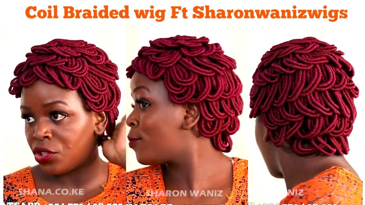 COIL BRAIDED WIG INSTALL | NATURAL LOOK BEGINNER FRIENDLY + EASY ...