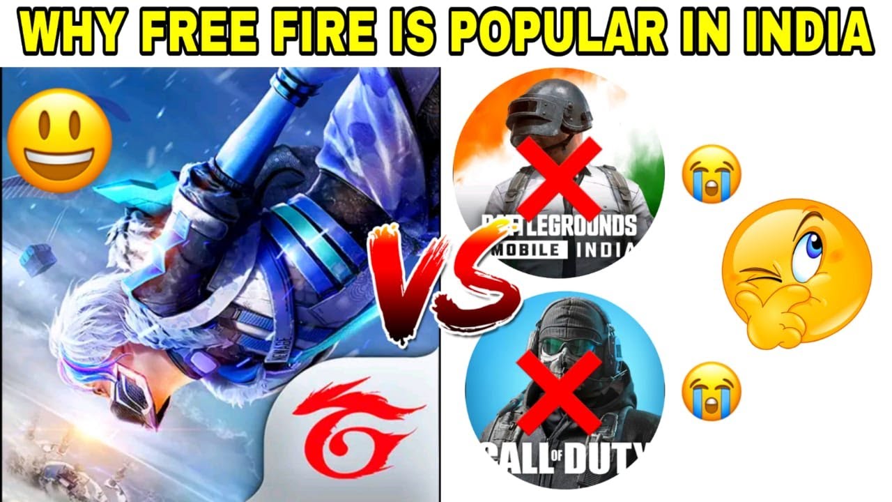 WHY FREE FIRE IS MOST POPULAR IN INDIA THAN CODM AND PUBG | FREE FIRE ...