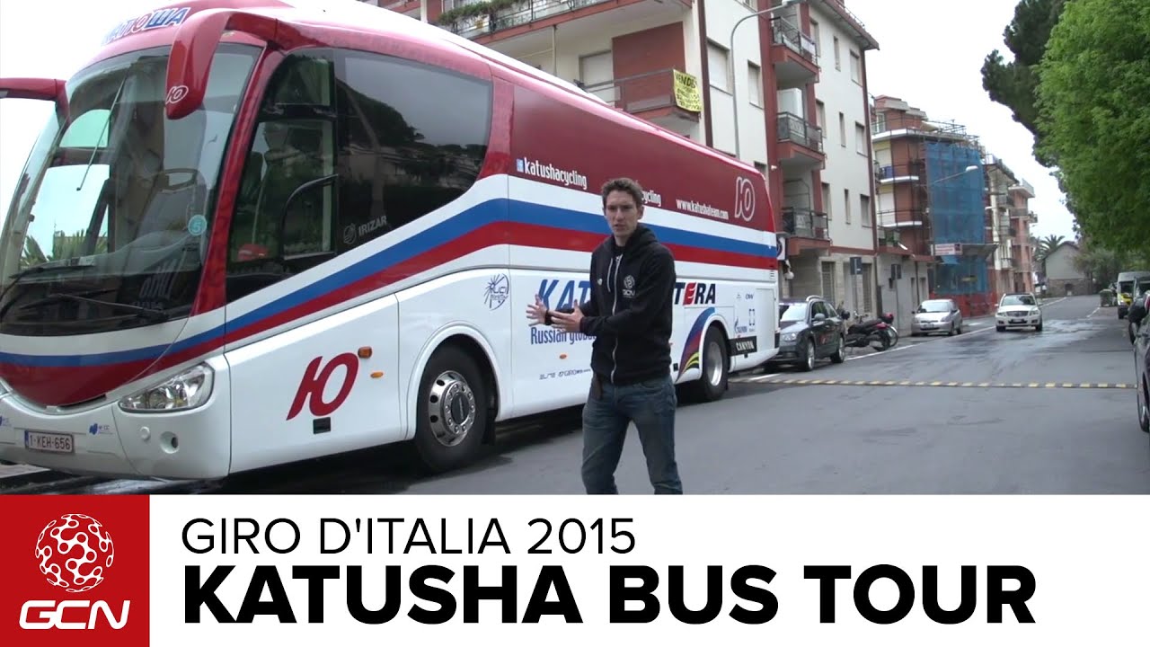Katusha Team Bus Tour | Giro D'Italia 2015 - YouTube