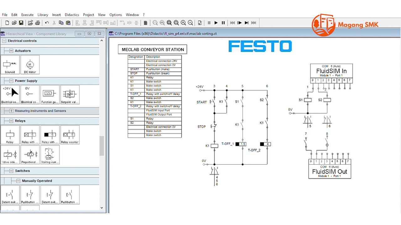 MecLab Conveyor Station Festo (Control FluidSIM) - YouTube