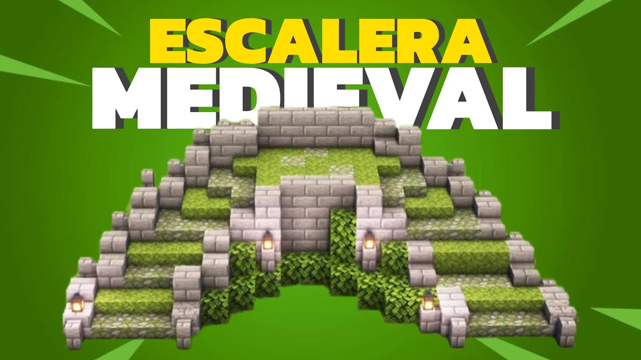 Cómo HACER una ESCALERA DOBLE! estilo Medieval en Minecraft - YouTube