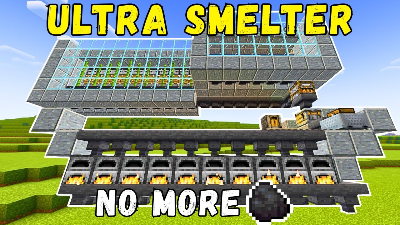 The Best Automatic SUPER SMELTER in Minecraft! (TUTORIAL) - YouTube