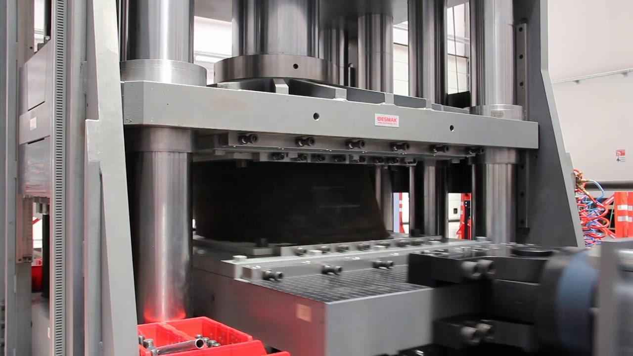 BESMAK® BMT EI Series Earthquake Isolator Test Machine 1m sec - YouTube