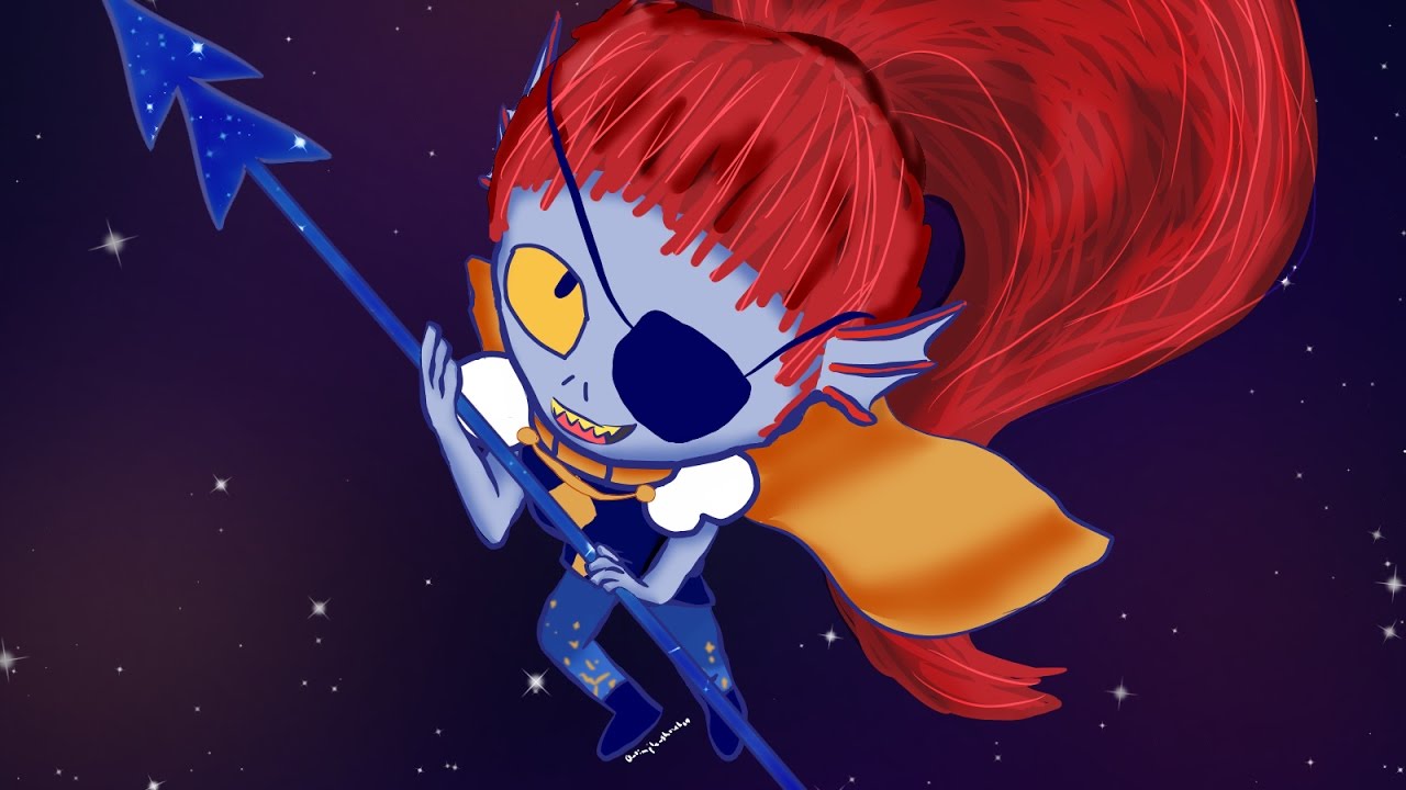 Outertale Undyne Chibi Speedpaint - YouTube