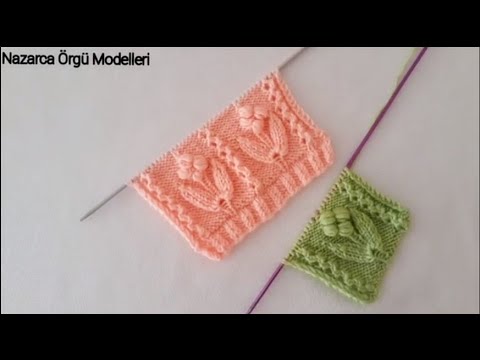 4 Tomurcuklu Çiçekler Örgü Modeli