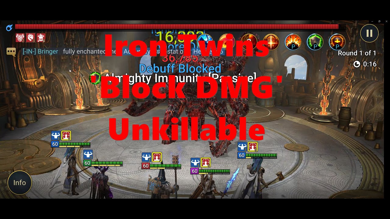 Raid IronTwins 15 - 'Block Damage' unkillable any Affinity - Bonus Soulpull at the End - YouTube