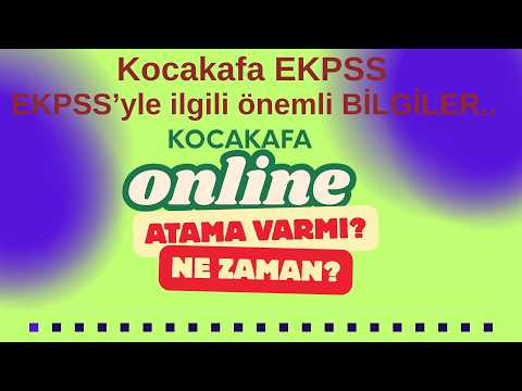EKPSS ile İLGİL EN SON BİLGİLER ,DUYUMLAR.. EKPSS 2028 ONLİNE KURSUMUZDA ERKEN KAYIT İNDİRİMİ SONGÜN