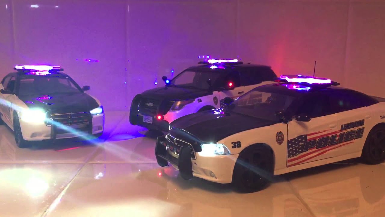 Lemoore PD 1/24 Scale Diecast Dodge Charger and 2015 Ford Police ...