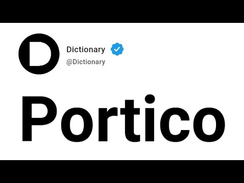 Portico Meaning In English - YouTube
