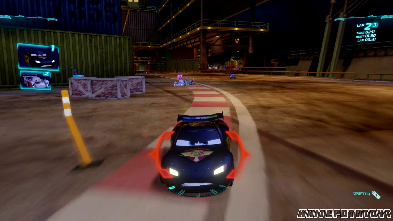 Cars 2: The Video Game | Carbon Fiber Lightning McQueen - Oil Rig Run ...