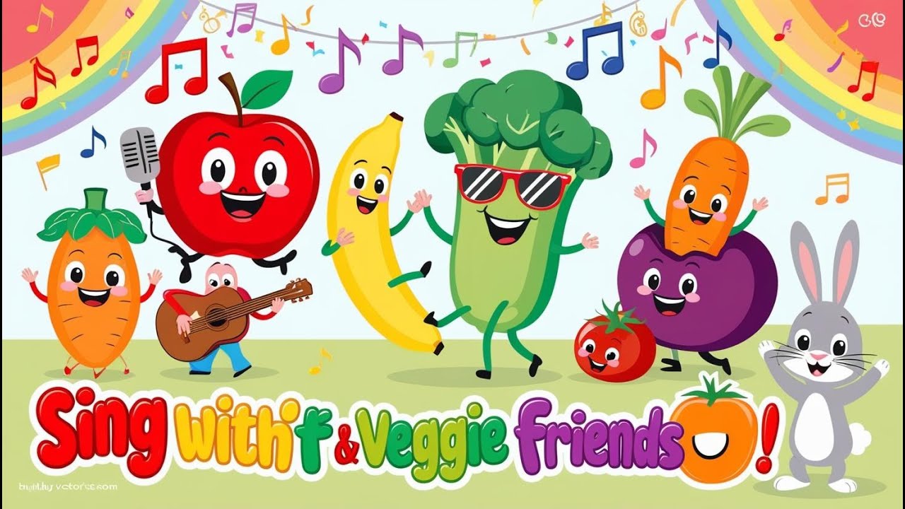 SING ALONG with Fruit and Veggie Friends in FUN Nursery Rhymes!🍎🕺🥦 ...
