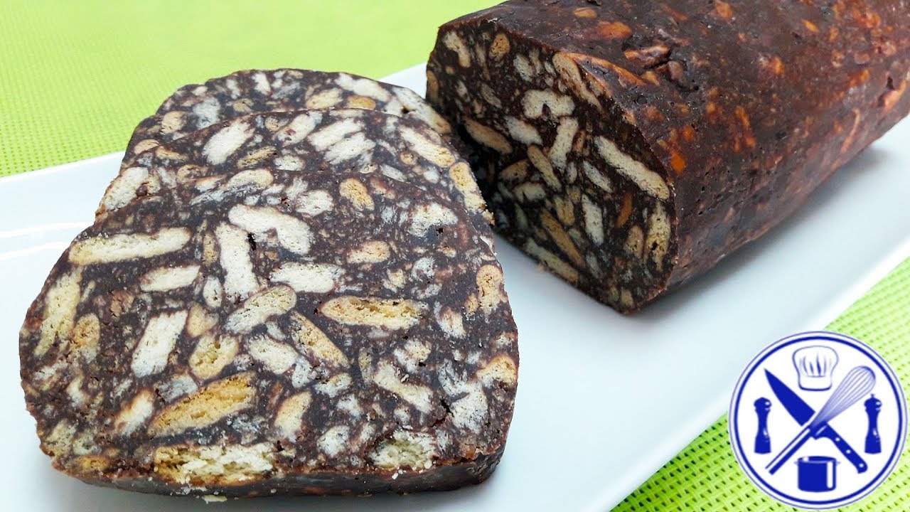 Receita de salame de chocolate sem ovos crus nem adição de açúcar - YouTube