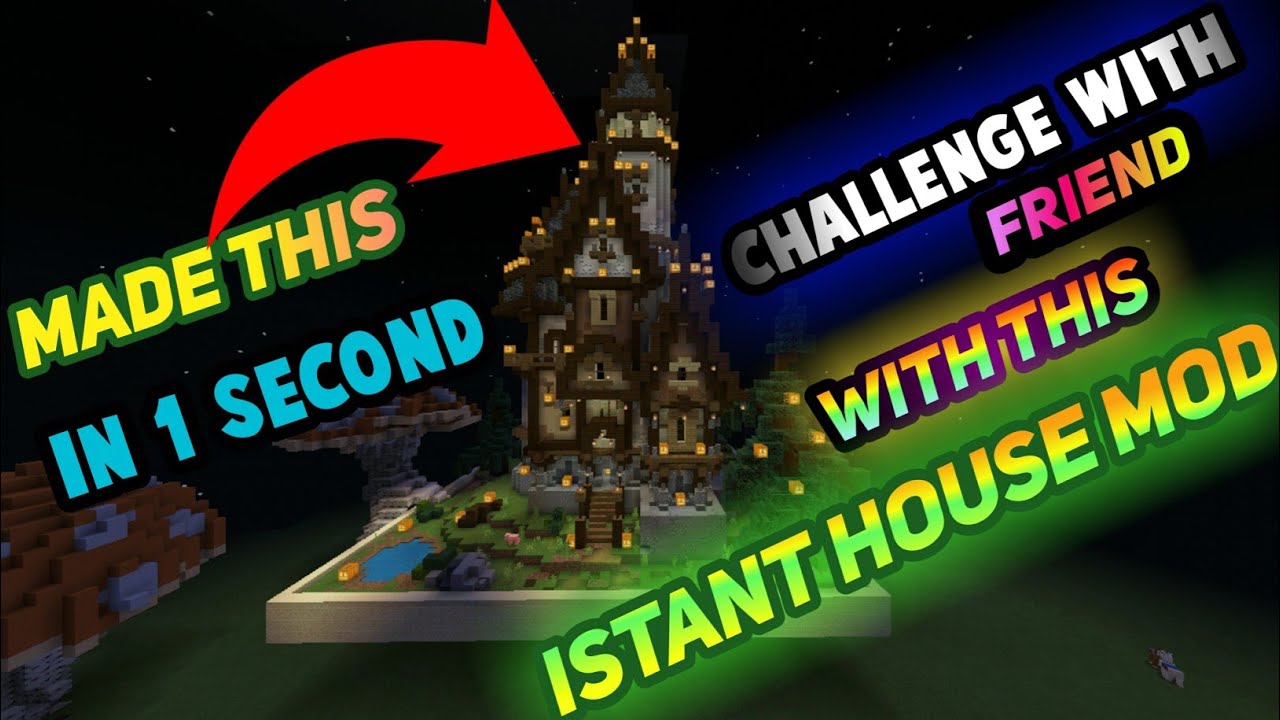Instant house MOD in Minecraft|How to spawn house in Minecraft - YouTube