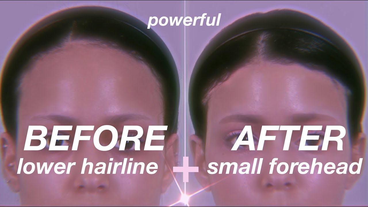 POWERFUL• small forehead + lower hairline (requested) - YouTube