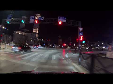 Late Night Driving in Prishtina Kosovo | Calm City Roads 4K POV