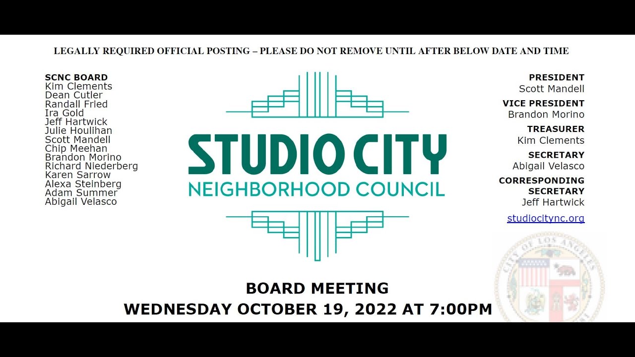 SCNC Board Meeting 10/19/22 - YouTube