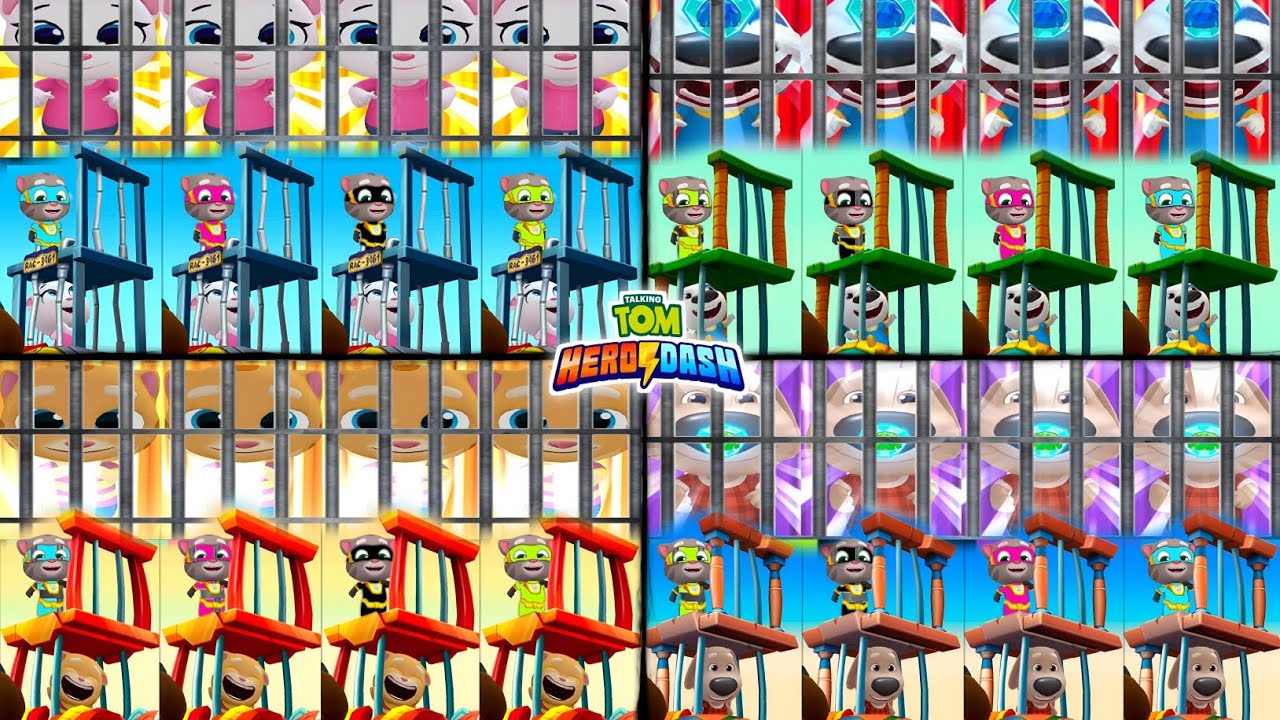 TALKING TOM HERO DASH ~ SUPER HERO TOM 4 COLOUR SUIT & 4 TIME'S ...