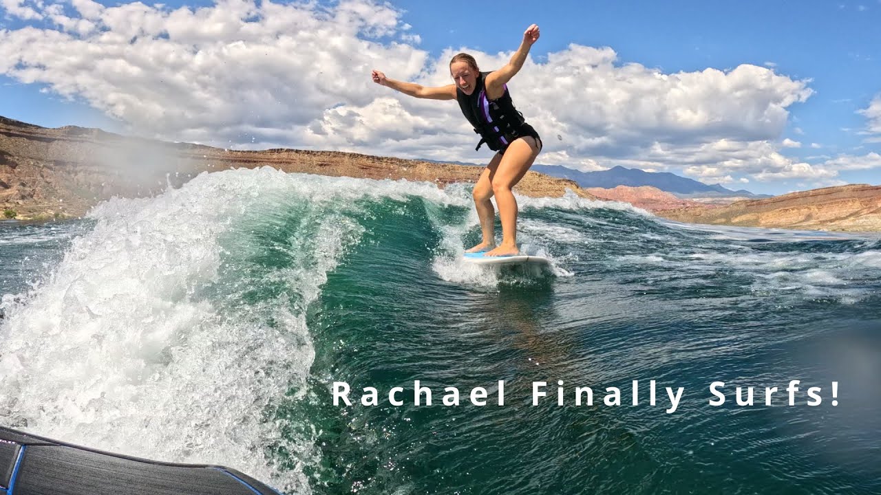 Rachael Finally Surfs! - YouTube