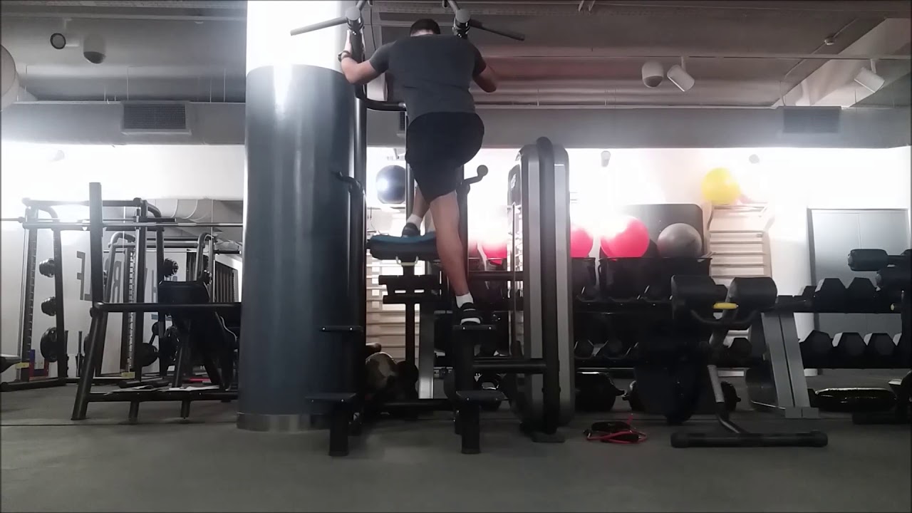 MACHINE GLUTE PUSH DOWN leg crossed - YouTube