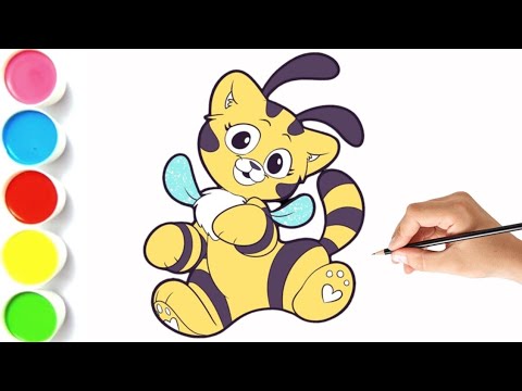 How to Draw CAT BEE from Poppy Playtime fnf - Cat Bee Drawing Easy ...