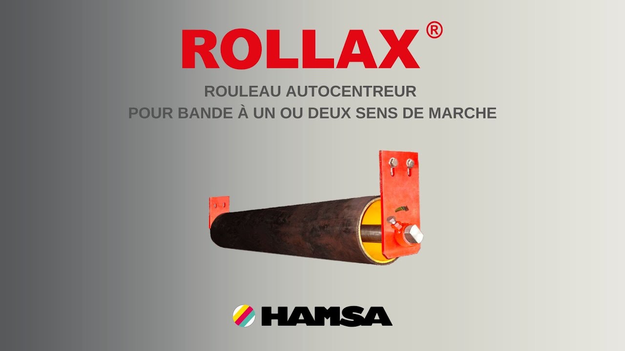 ROLLAX : Rouleau Autocentreur pour Bande Transporteuse - YouTube