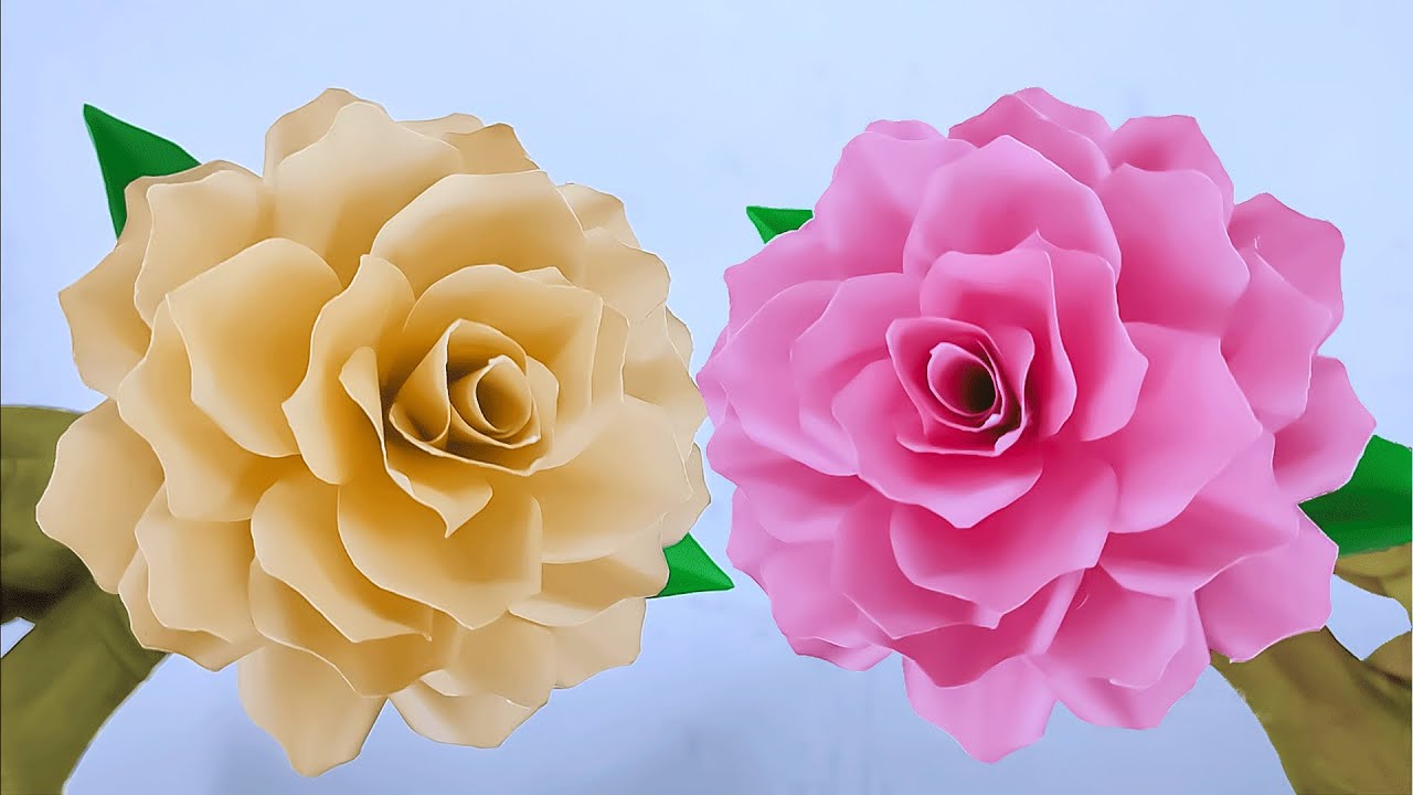 DIY Paper Rose Flower Making | Amazing Flower Rose | Easy Origami Paper ...