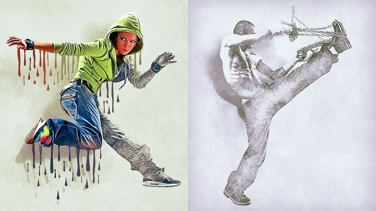 Wet Paint Photoshop Effect (With 3D Pop Out Effect) | Adobe Photoshop ...