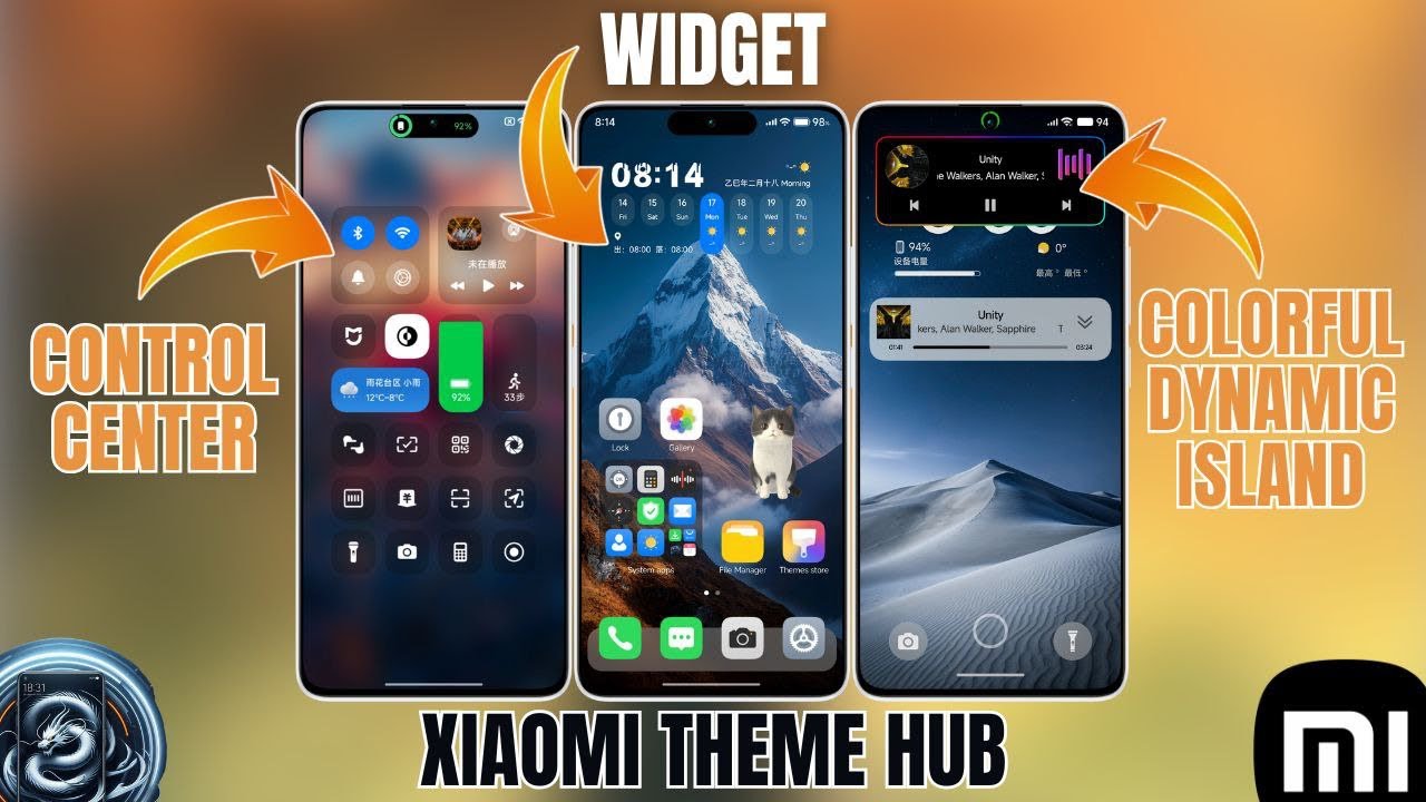 Colorful Dynamic Island, Control Center & Home Screen Widget Theme On ...